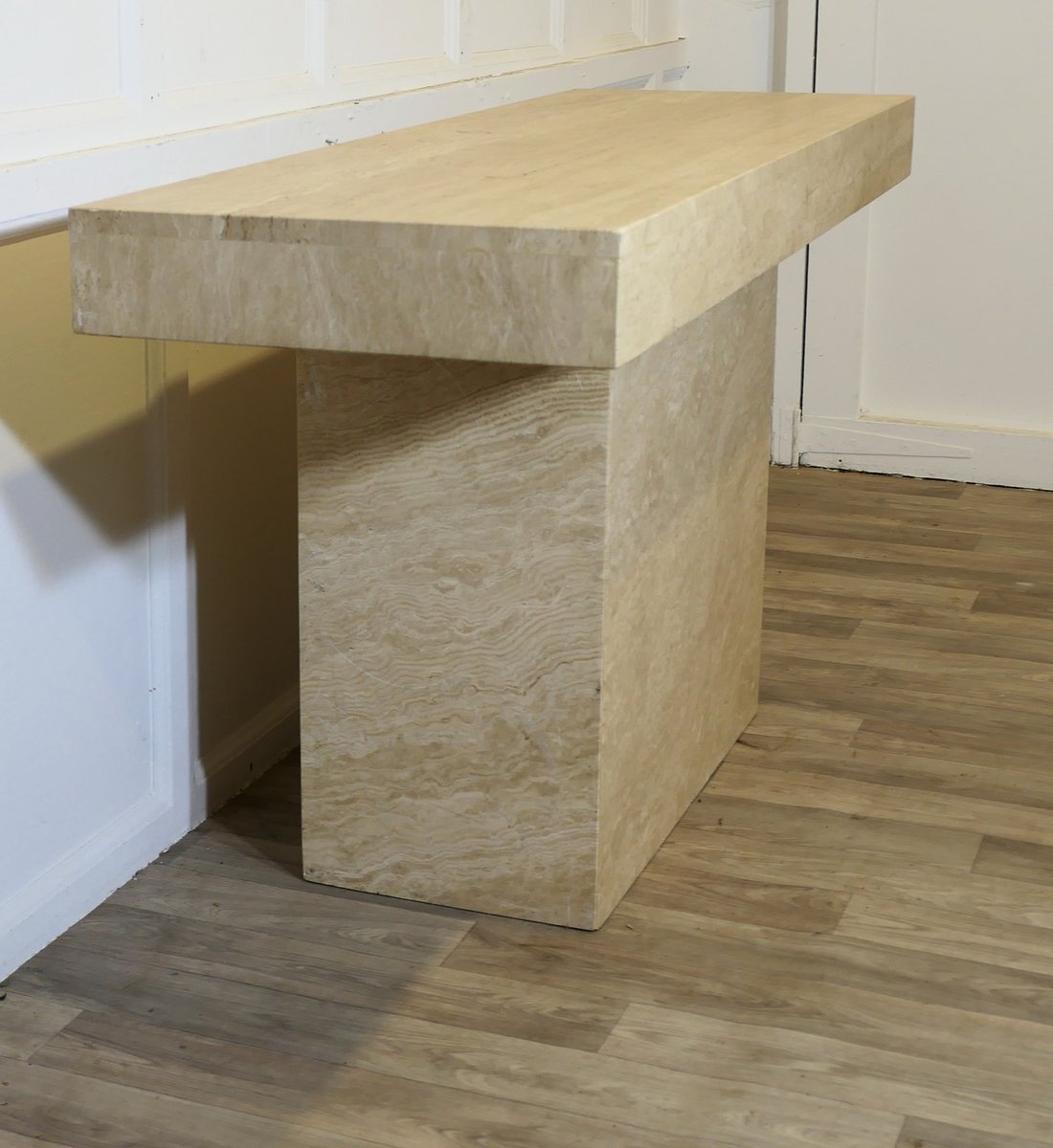 Vintage Italian Travertine Stone Cube Console Table, 1970s for sale at ...