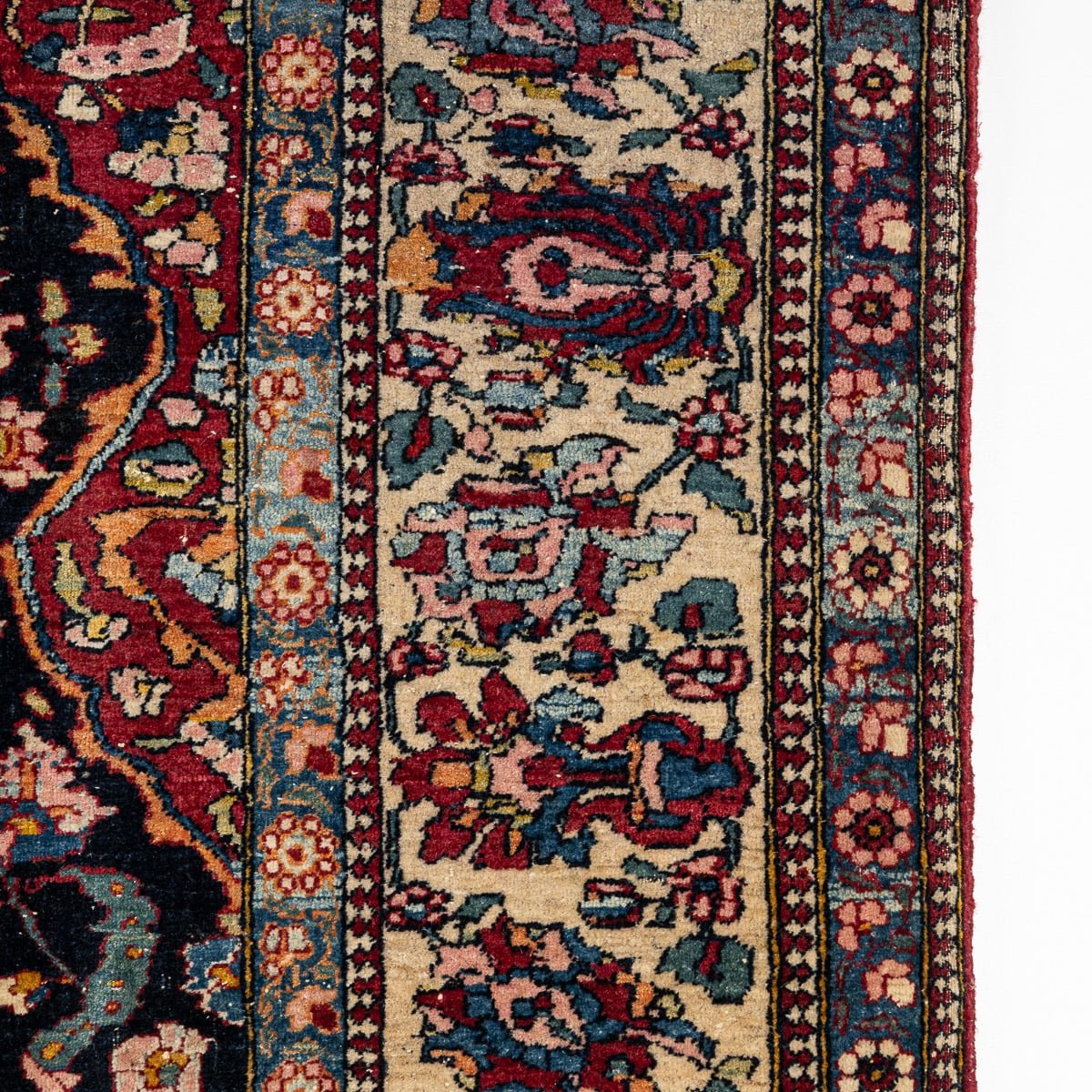 Antique 20th Century Middle Eastern Handmade Isfahan Mobarakeh Rug ...