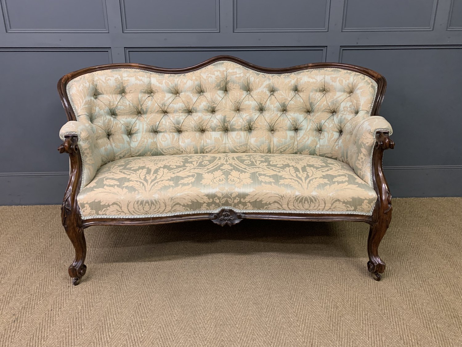 Victorian Settee in Rosewood, 1870 for sale at Pamono