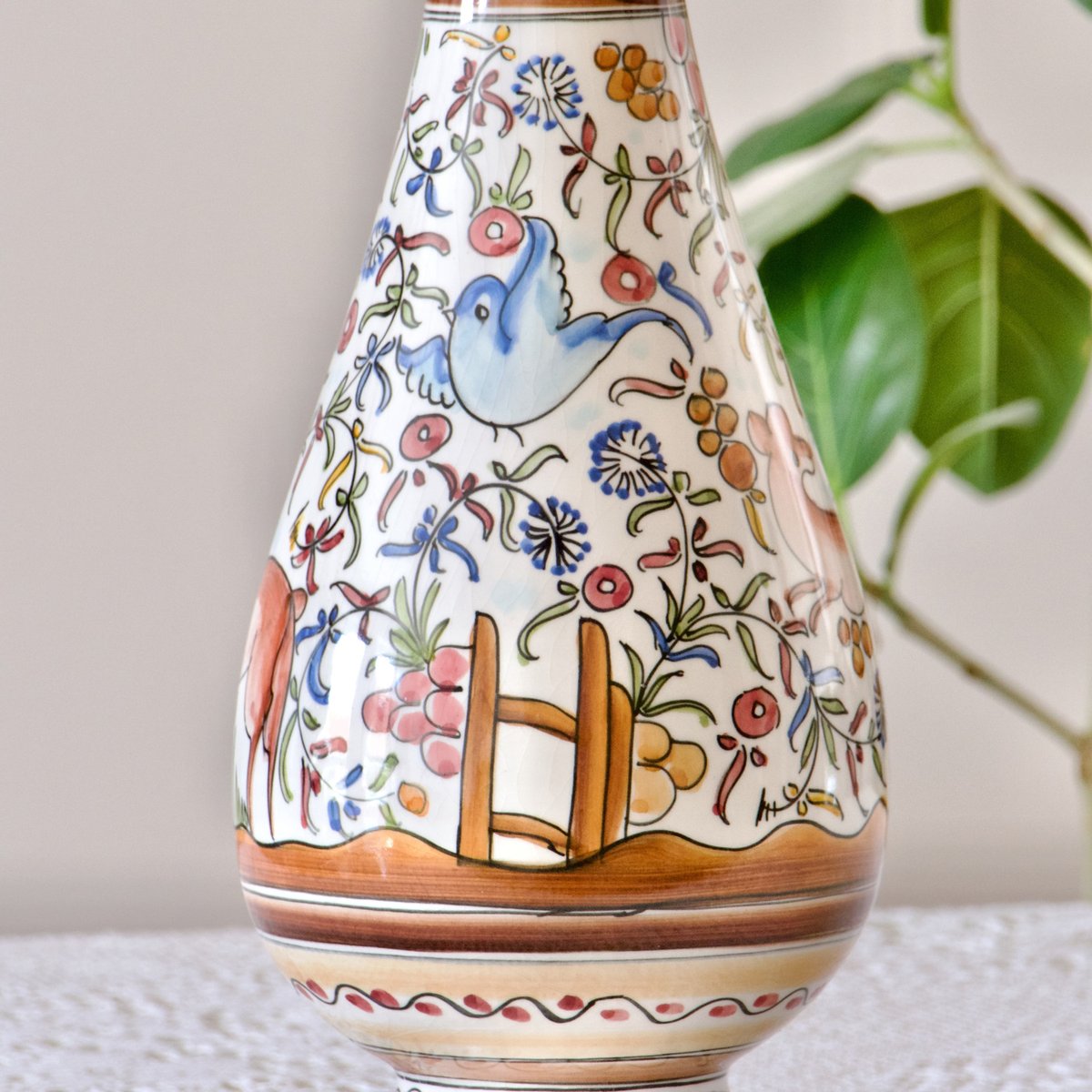 Large Portuguese Artisanal Vase from Coimbra, 1950s for sale at Pamono