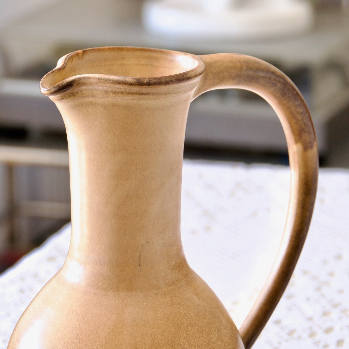 Large Handcrafted Stoneware Pitcher, 1920s for sale at Pamono