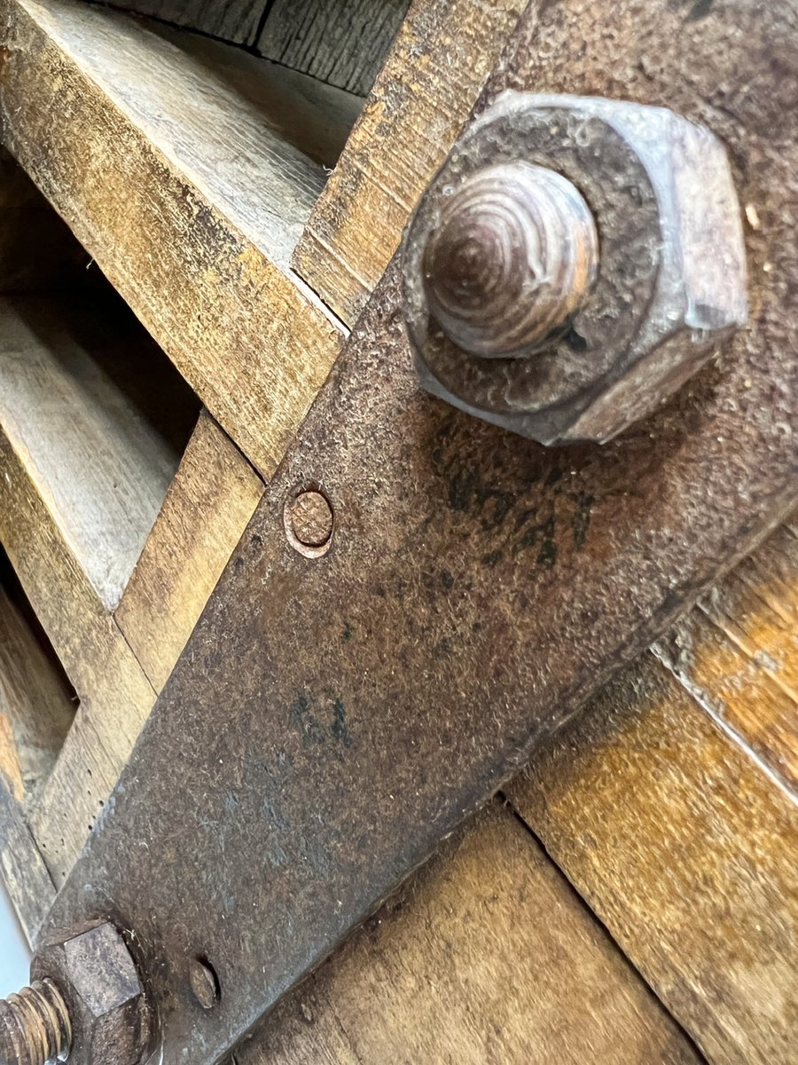 Large Antique Pulley Wheel Wood Split Belt Pulley, 1900s for sale at Pamono