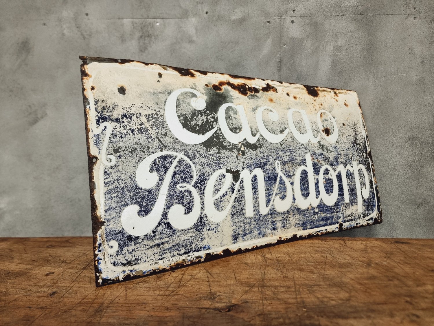 Antique Enamel Advertising Sign, 1900s for sale at Pamono