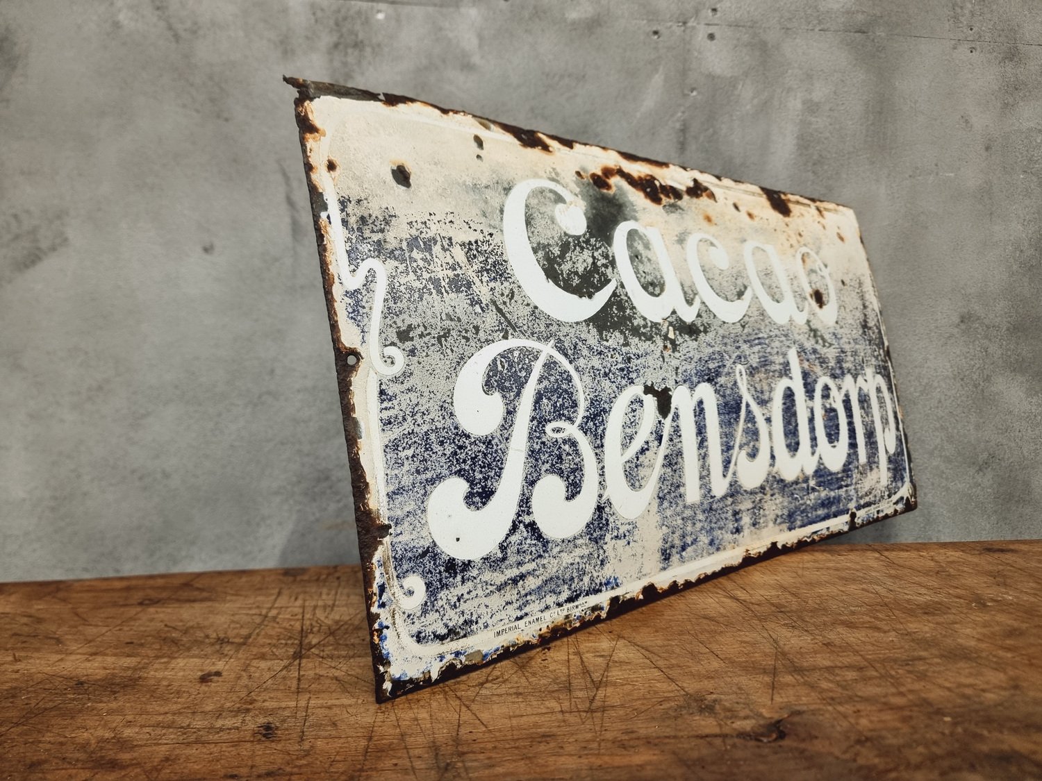 Antique Enamel Advertising Sign, 1900s for sale at Pamono