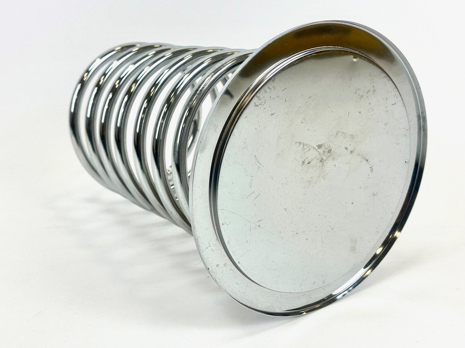 Chromed Spiral Shaped Umbrella Stand, 1980s for sale at Pamono