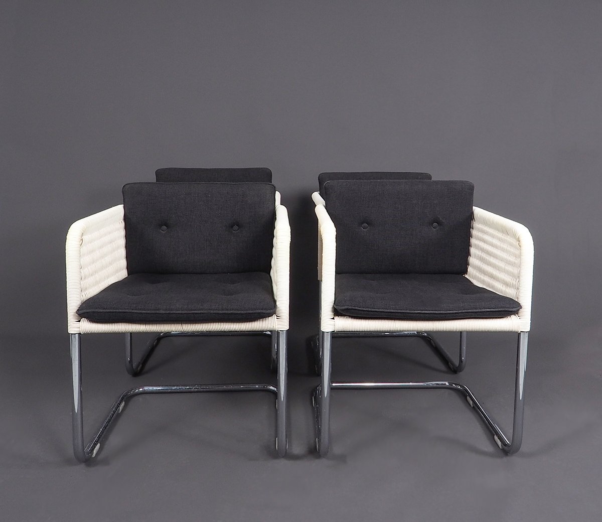 Chaises Cantilever Tecta D43 Blanches, 1980s, Set de 4 en vente sur Pamono