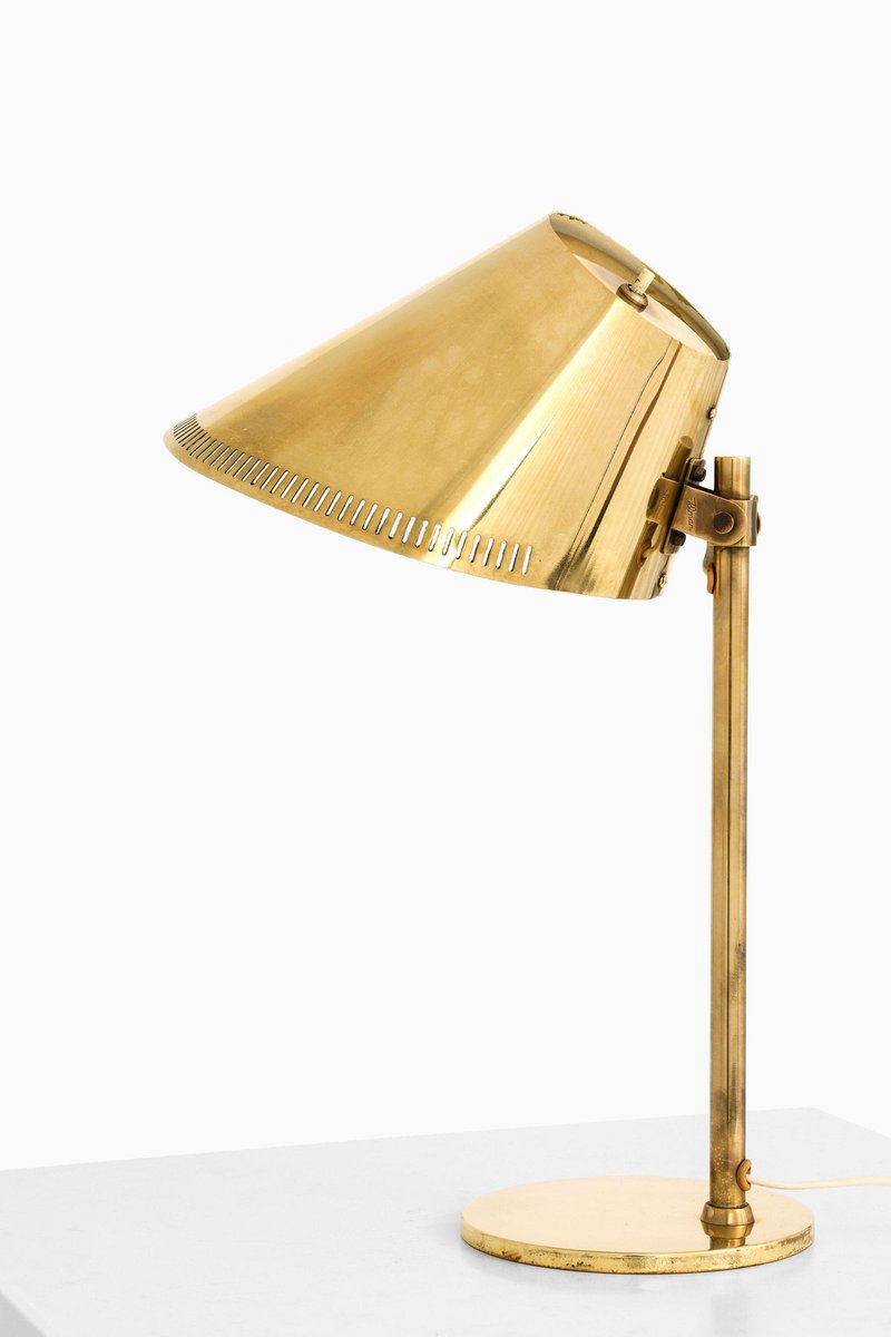 Brass Table Lamp attributed to Paavo Tynell, 1950s for sale at Pamono
