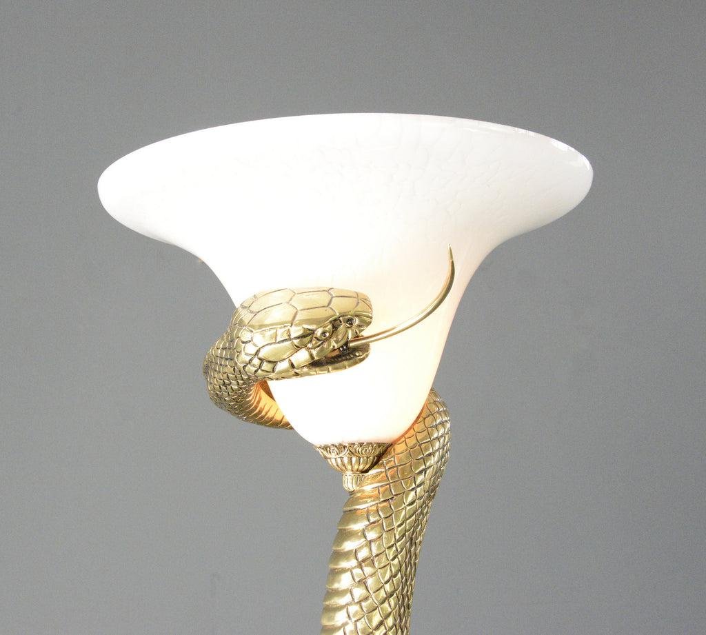 Cast Bronze Snake Floor Lamp by Edgar Brandt, 1920s for sale at Pamono