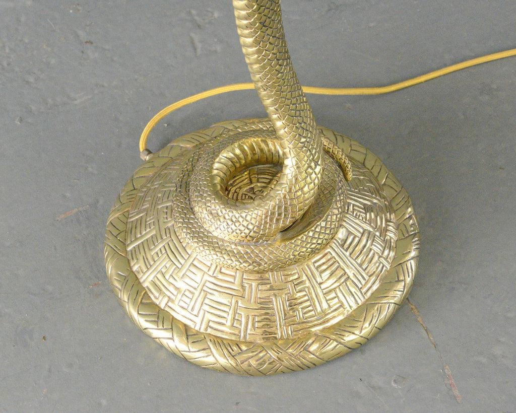 Cast Bronze Snake Floor Lamp by Edgar Brandt, 1920s for sale at Pamono