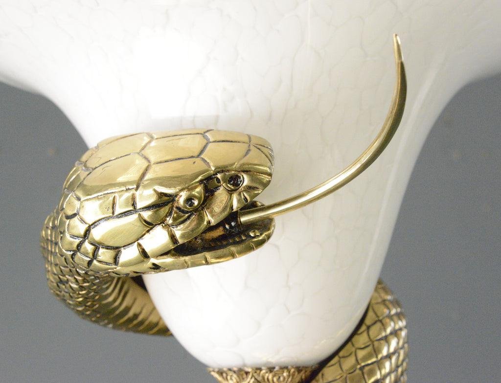 Cast Bronze Snake Floor Lamp by Edgar Brandt, 1920s for sale at Pamono