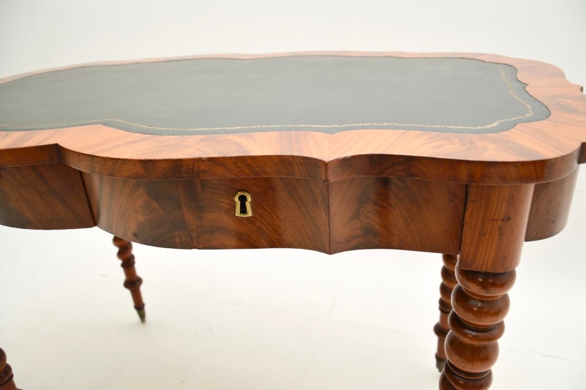 Swedish Barley Twist Leg Desk, 1880s for sale at Pamono