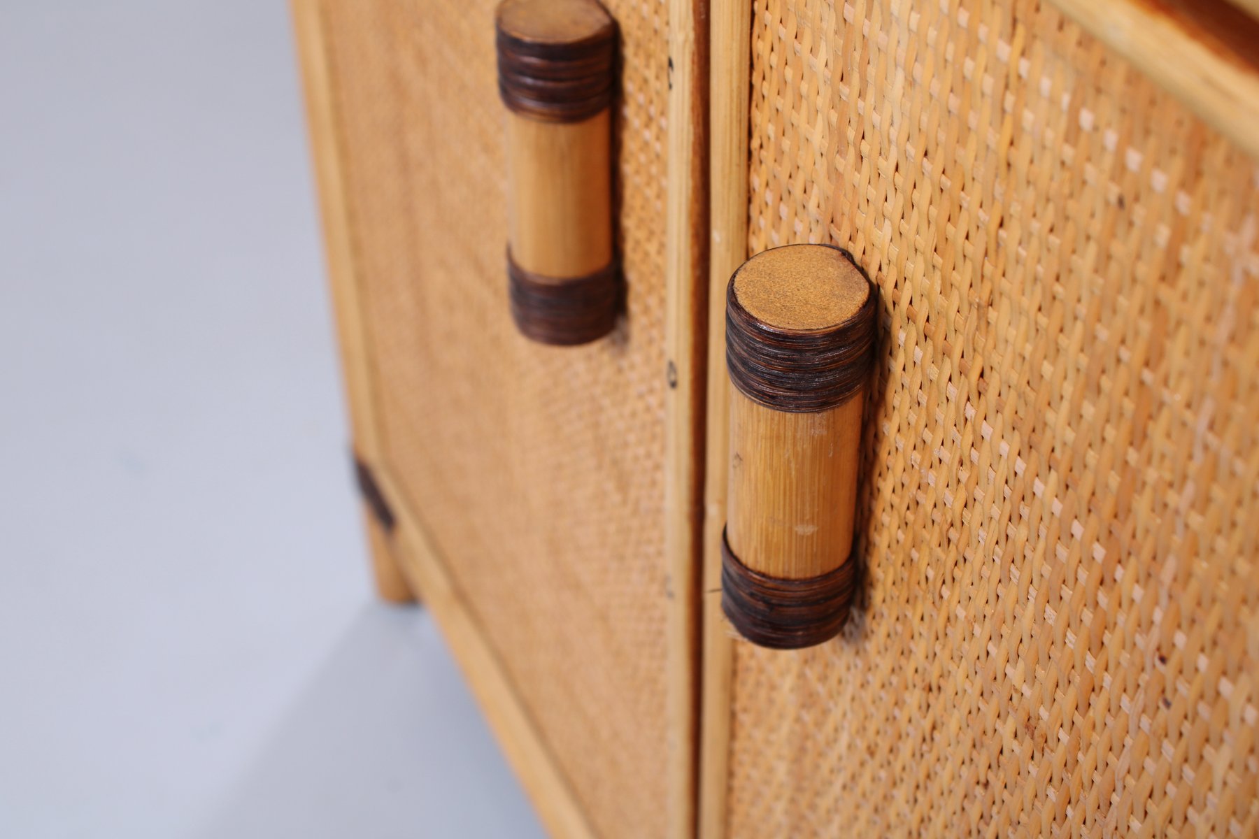 Rattan, Wicker & Bamboo Sideboard, 1980s for sale at Pamono