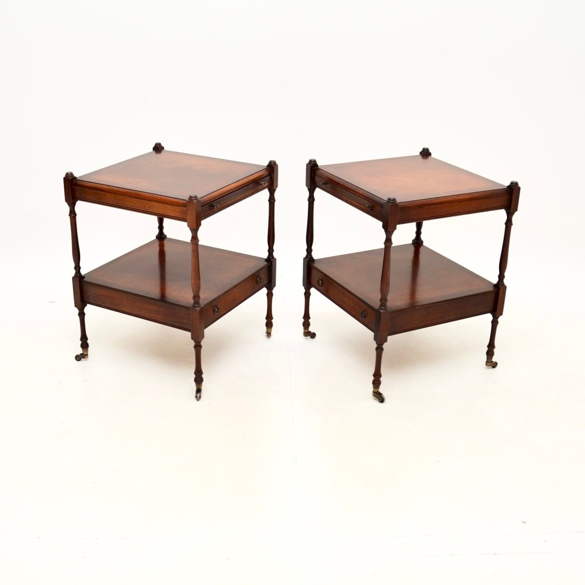Vintage Georgian Style Side Tables, 1950, Set of 2 for sale at Pamono