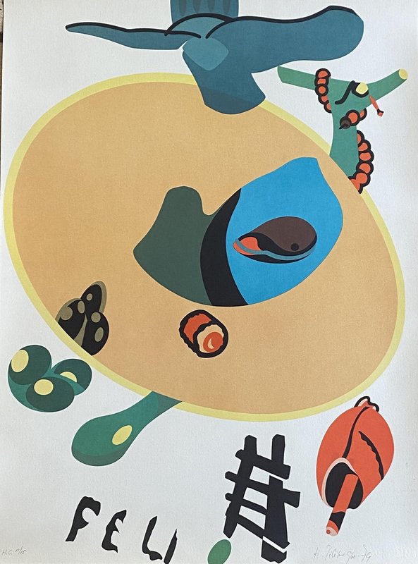 Hervé Telemaque, Fire, 1979, Lithograph for sale at Pamono