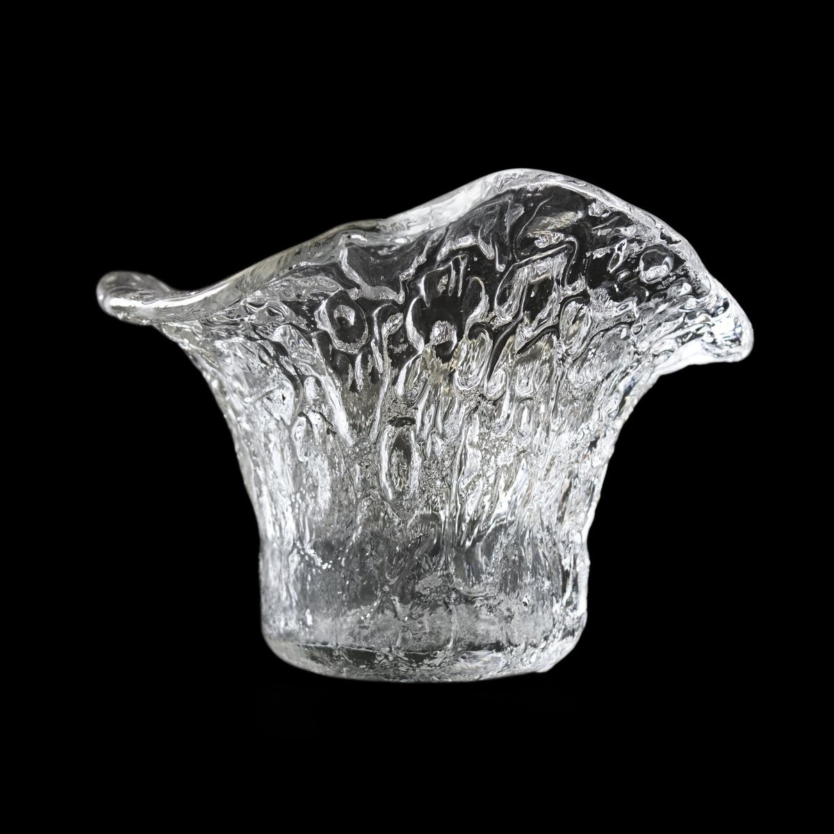 Vintage Pressed Glass Bowl from Pukeberg, Sweden for sale at Pamono