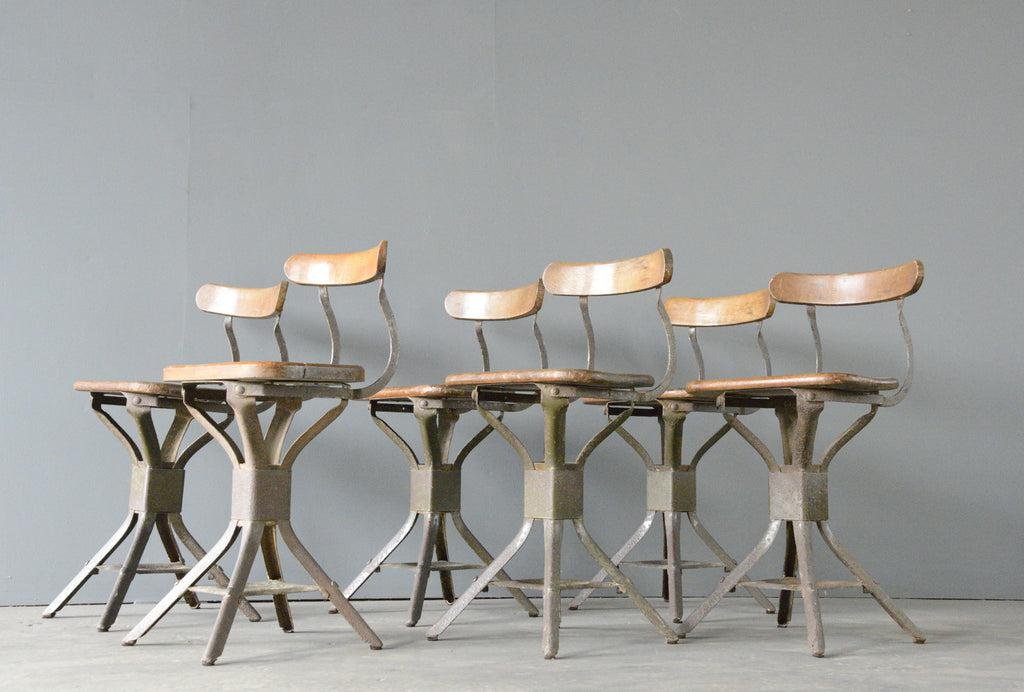 Industrial Factory Chair by Evertaut, 1940s for sale at Pamono