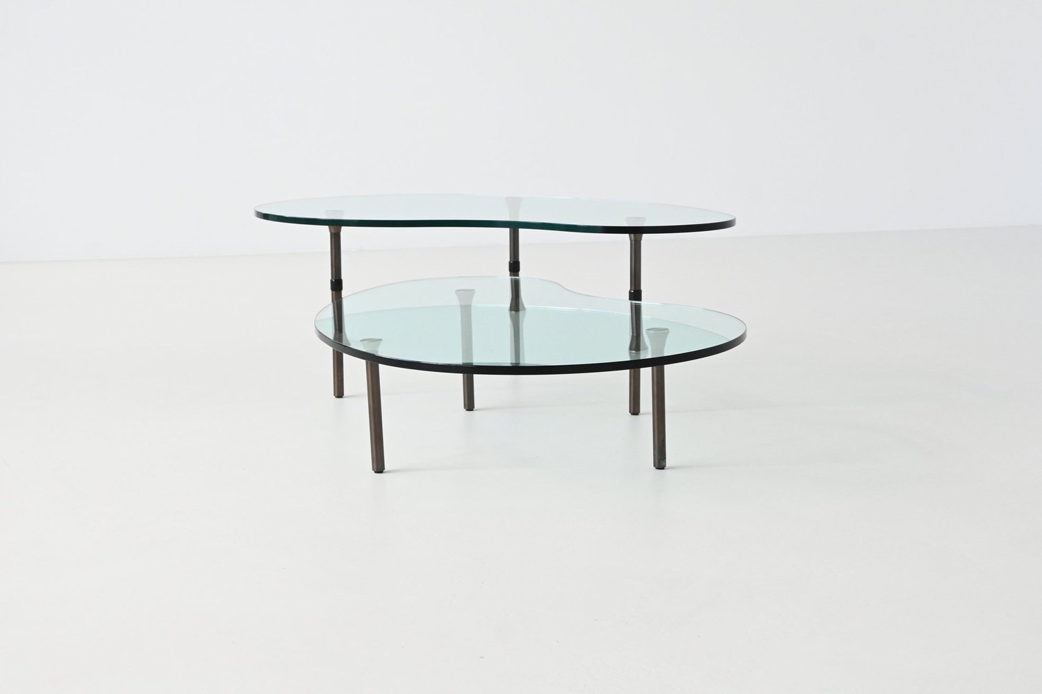Ambo Coffee Tables in Glass by Enzo Mari for Zanotta, 1987, Set of 2 ...