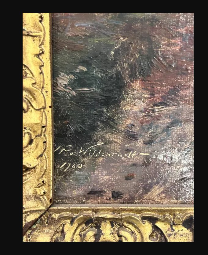 Johan Peter Wildenradt, Young Woman in the Forest, 1890s-1910s, Oil on ...