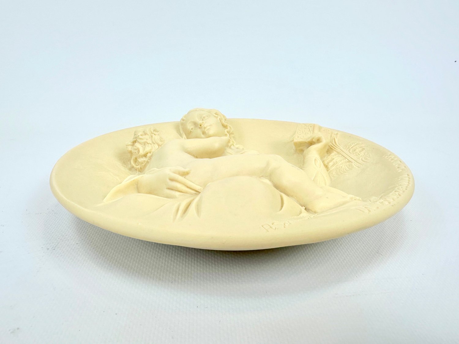 Italian Hand-Carved Alabaster Wall Plate Madonna Serena by A ...