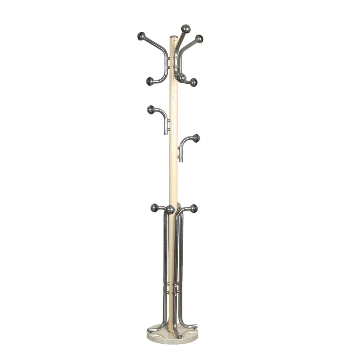 Vintage Coat Stand in Metal and Marble, 1960s for sale at Pamono