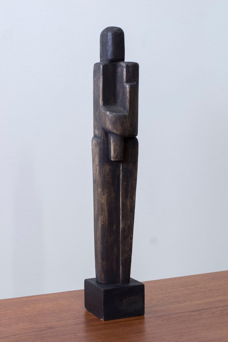 Swedish Modernist Wood Sculpture for sale at Pamono