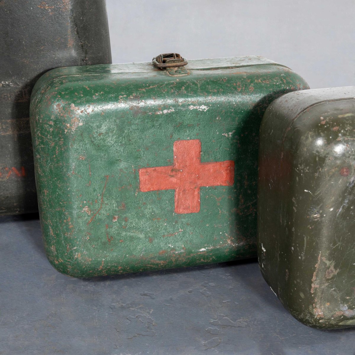 Vintage Hungarian Army First Aid Boxes, 1960s, Set of 3 for sale at Pamono