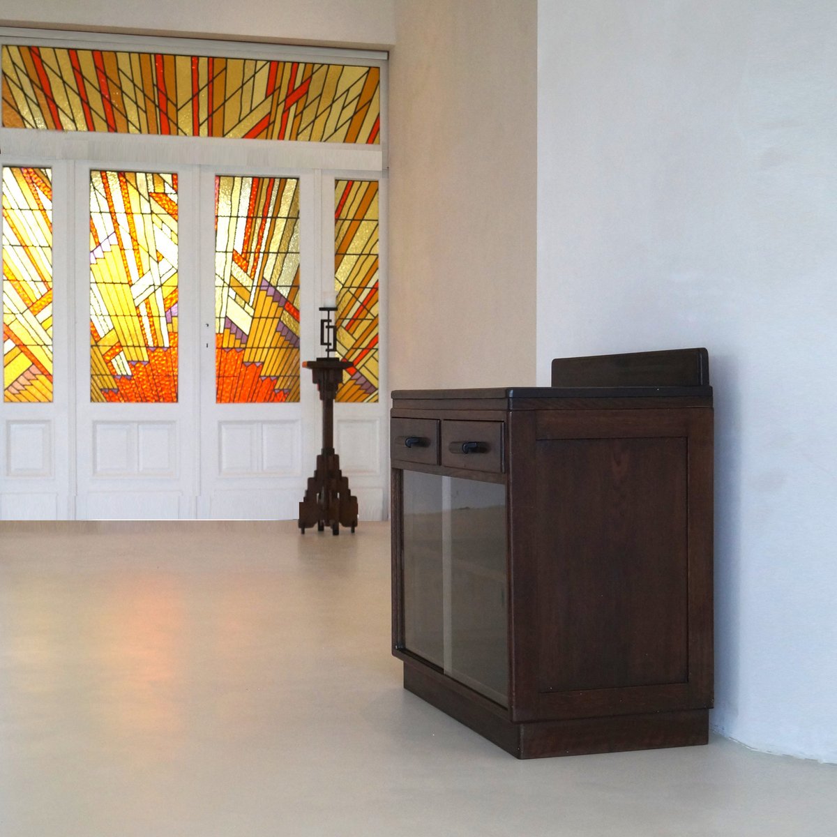 Dutch Art Deco Tea Buffet in Oak and Macassar Ebony, 1920s for sale at ...