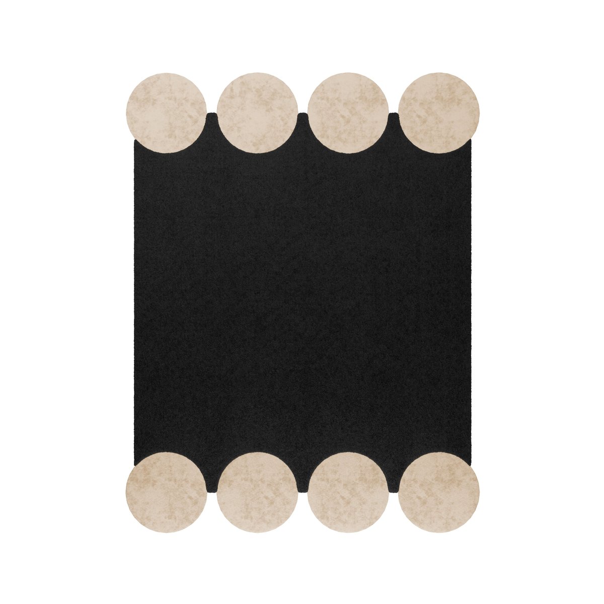 #069 Shaped Back and Beige Rug by Tapis Studio for Hommés Studio for ...