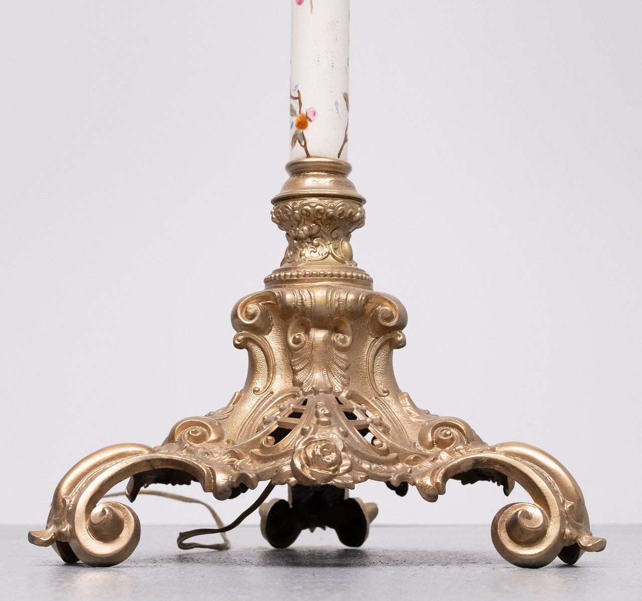 Porcelain Gilt Metal Porcelain Floor Lamp from Zsolnay, Hungarian ...