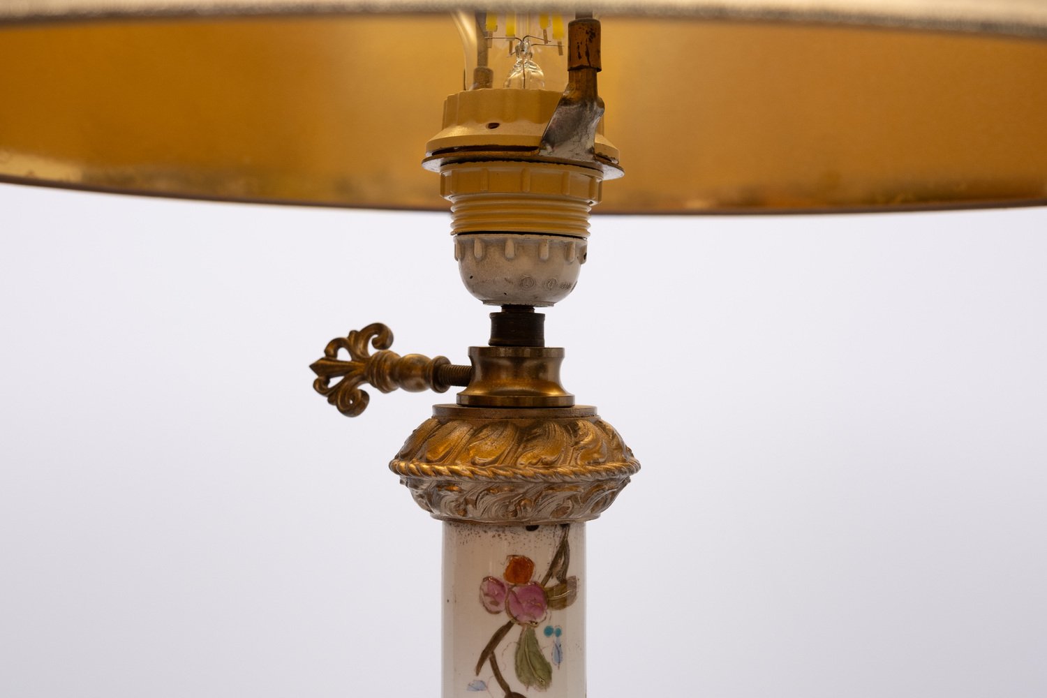 Porcelain Gilt Metal Porcelain Floor Lamp from Zsolnay, Hungarian ...