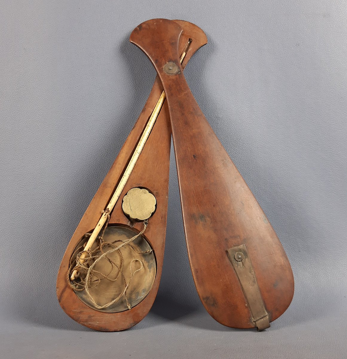 Small Antique Chinese Portable Scales in Wooden Case, 19th Century, Set ...