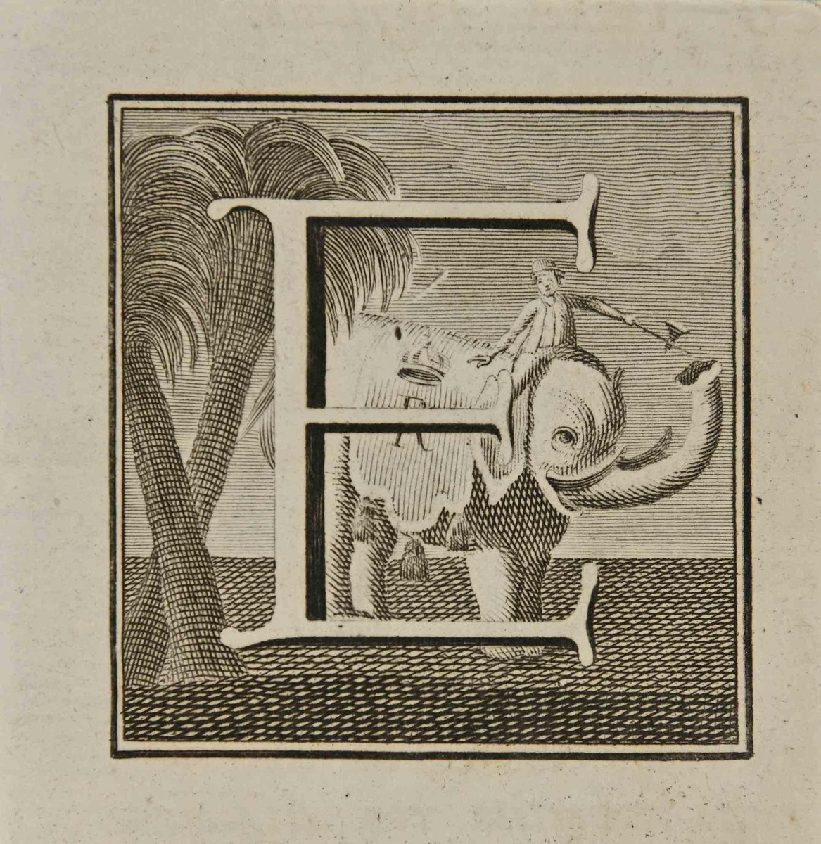 Luigi Vanvitelli, Letter of the Alphabet E, Etching, 18th Century for ...
