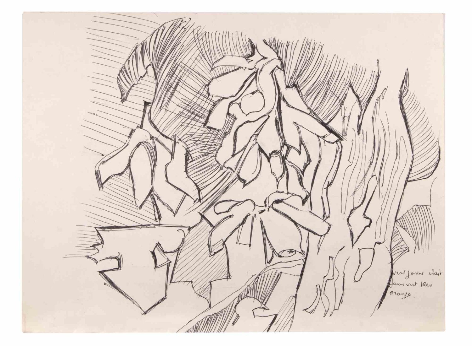Reynold Arnould, Composition, Drawing, 1970 for sale at Pamono