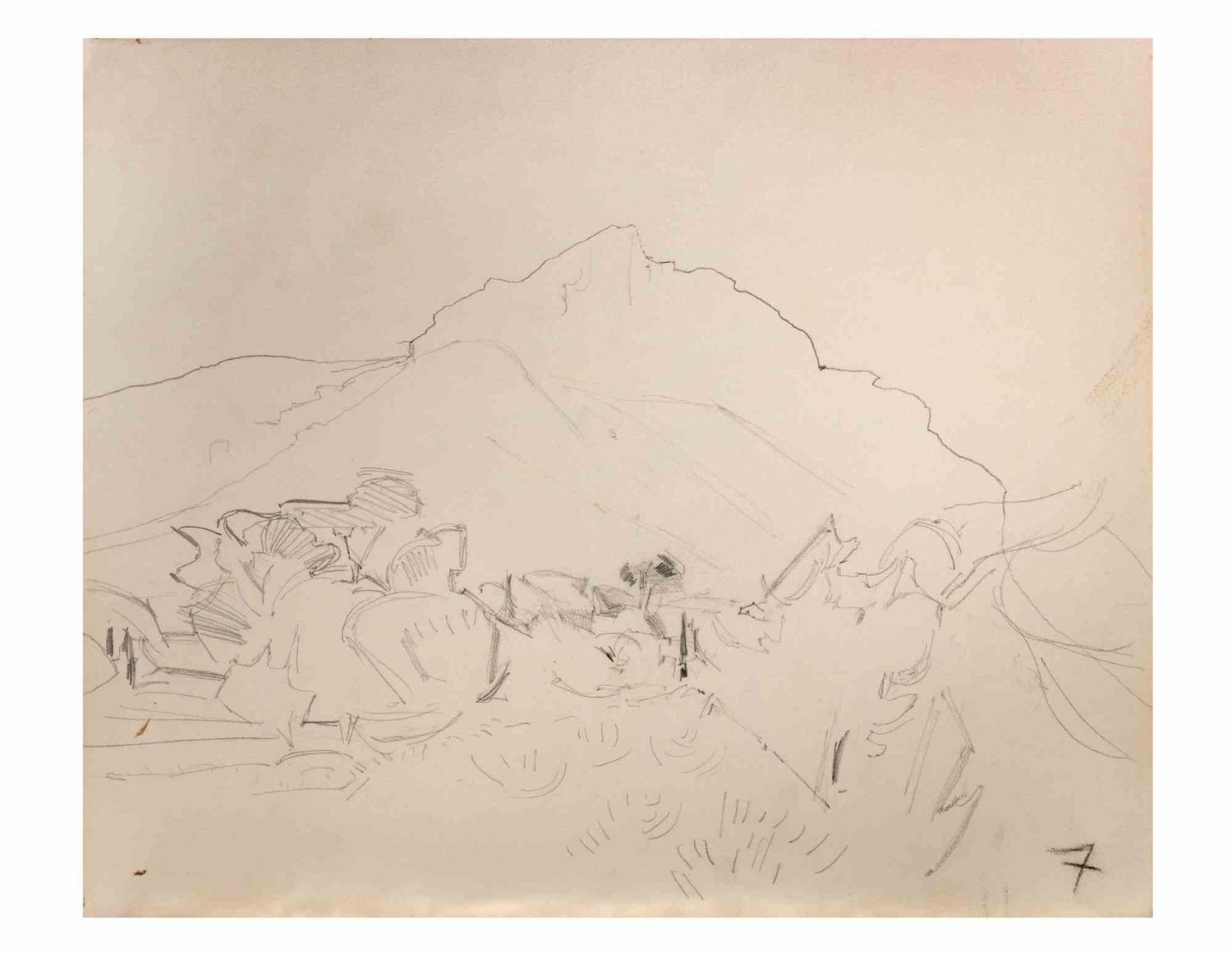 Reynold Arnould, Landscape, Pencil Drawing, Mid-20th Century for sale ...