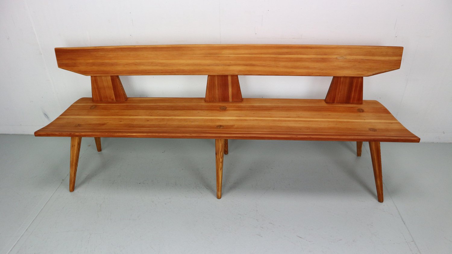 Bench in Pine Wood by Jacob Kielland Brandt for Christiansen, 1960s for ...