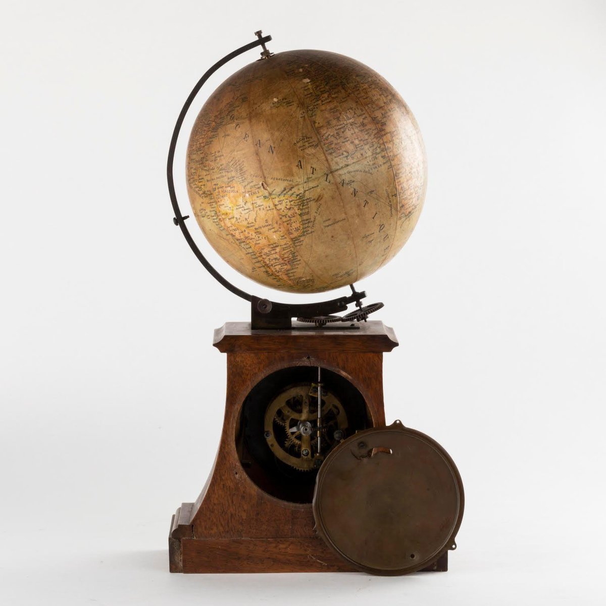 Antique Napoleon III Clock with Globe for sale at Pamono