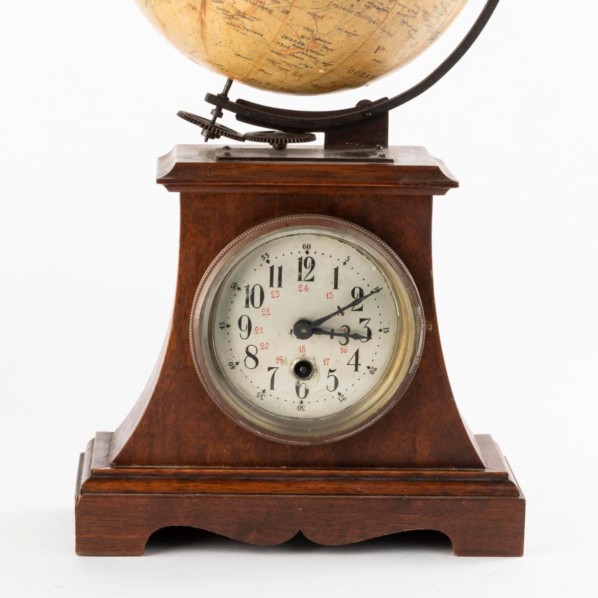 Antique Napoleon III Clock with Globe for sale at Pamono