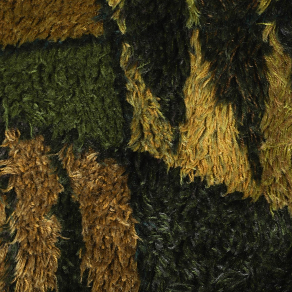 Scandinavian Modern High Pile Green Rya Rug, Sweden, 1960s for sale at ...