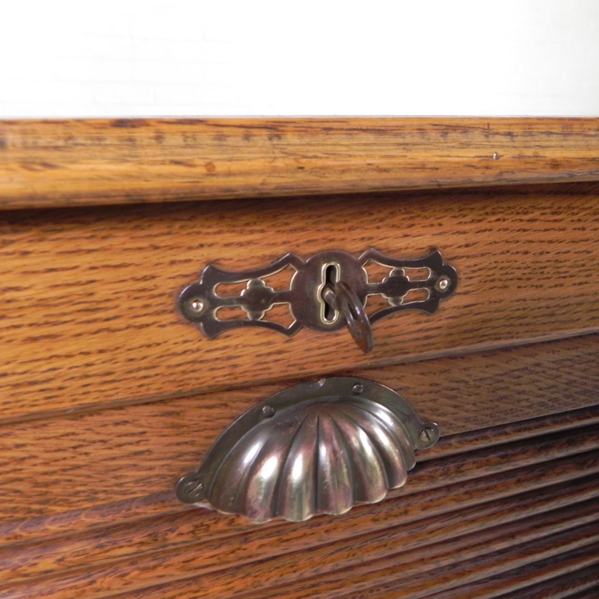 Oak Roller Shutter Box with 1 Shutter, 1930s for sale at Pamono