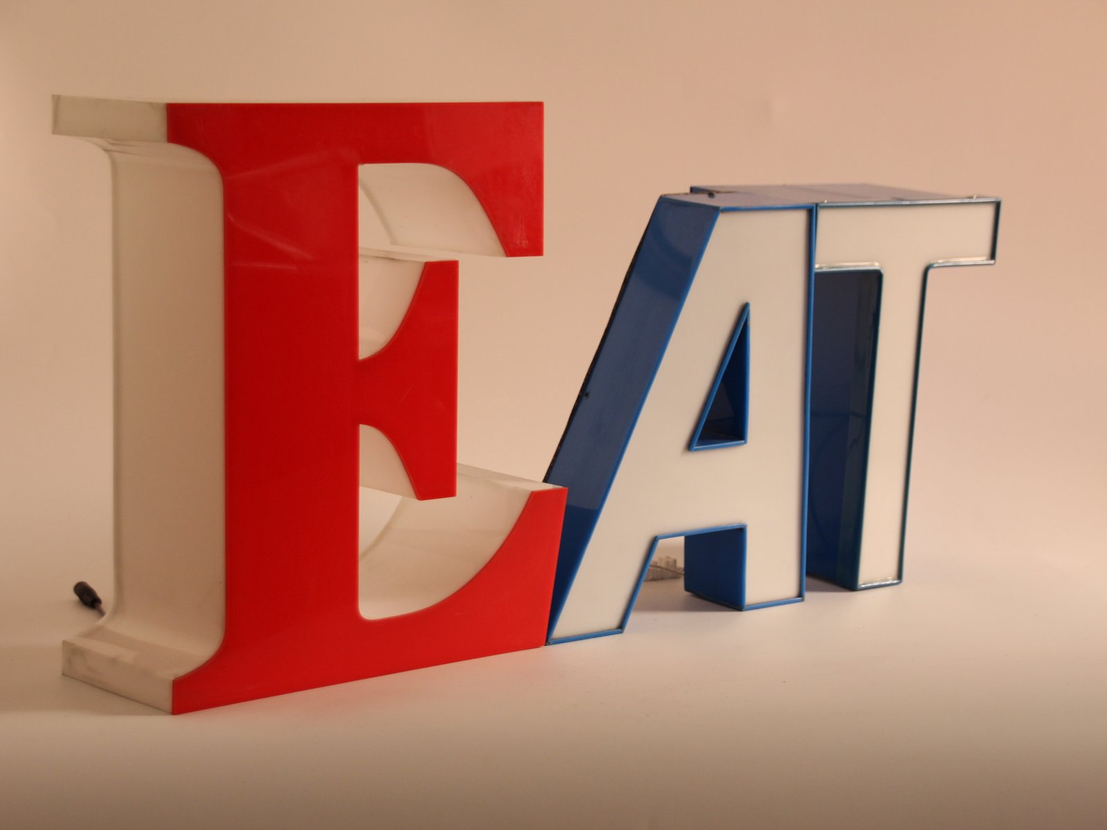 Mid-Century Illuminated Letters, 1970s, Set of 3 for sale at Pamono