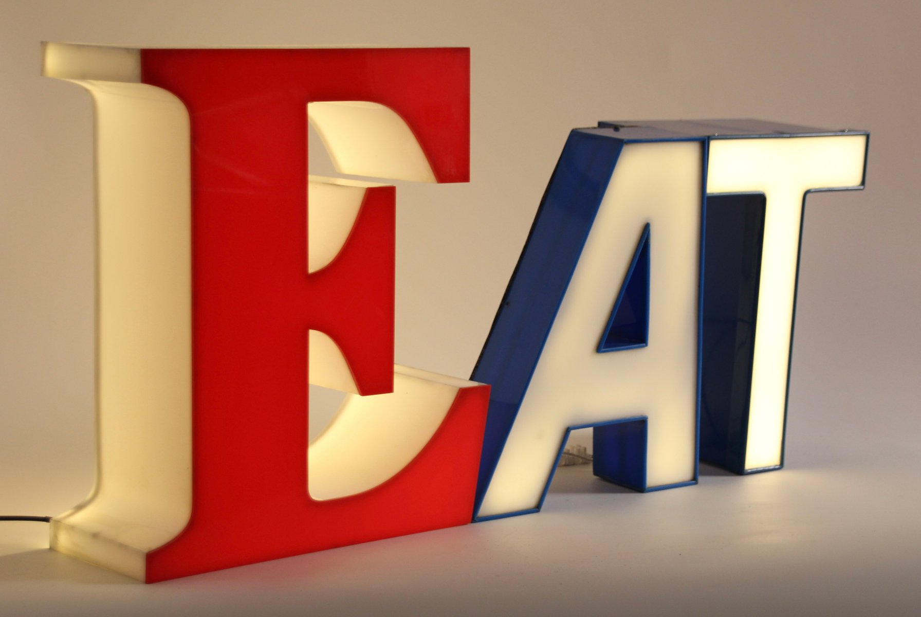 Mid-Century Illuminated Letters, 1970s, Set of 3 for sale at Pamono