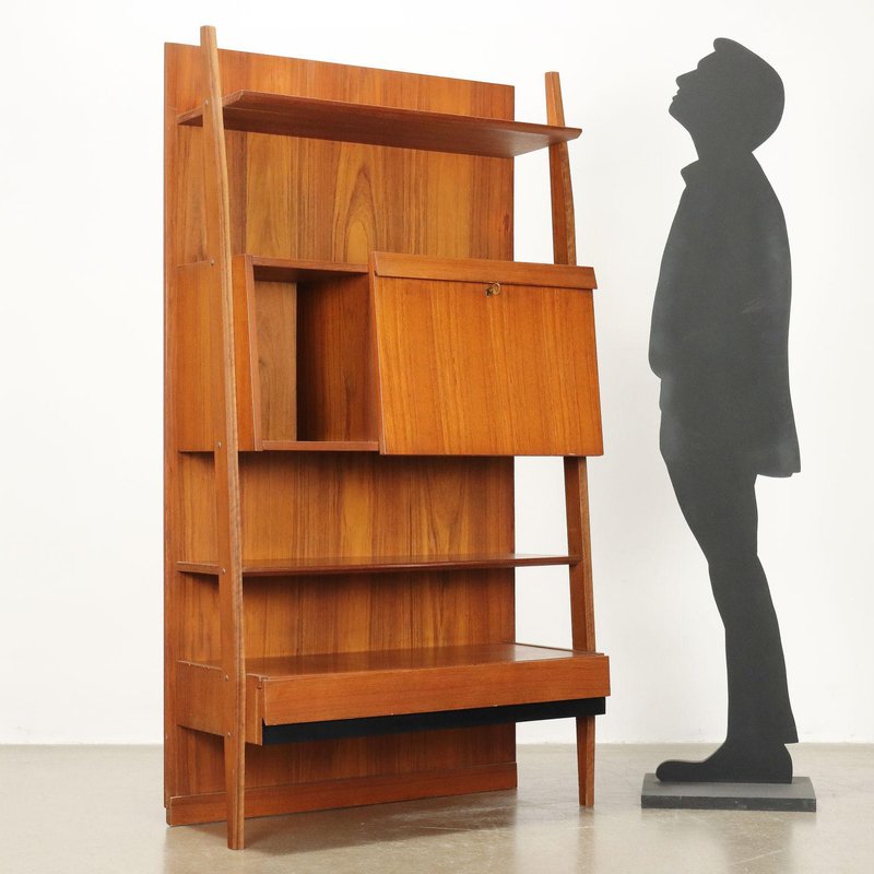 Bookcase in Teak, 1950s for sale at Pamono
