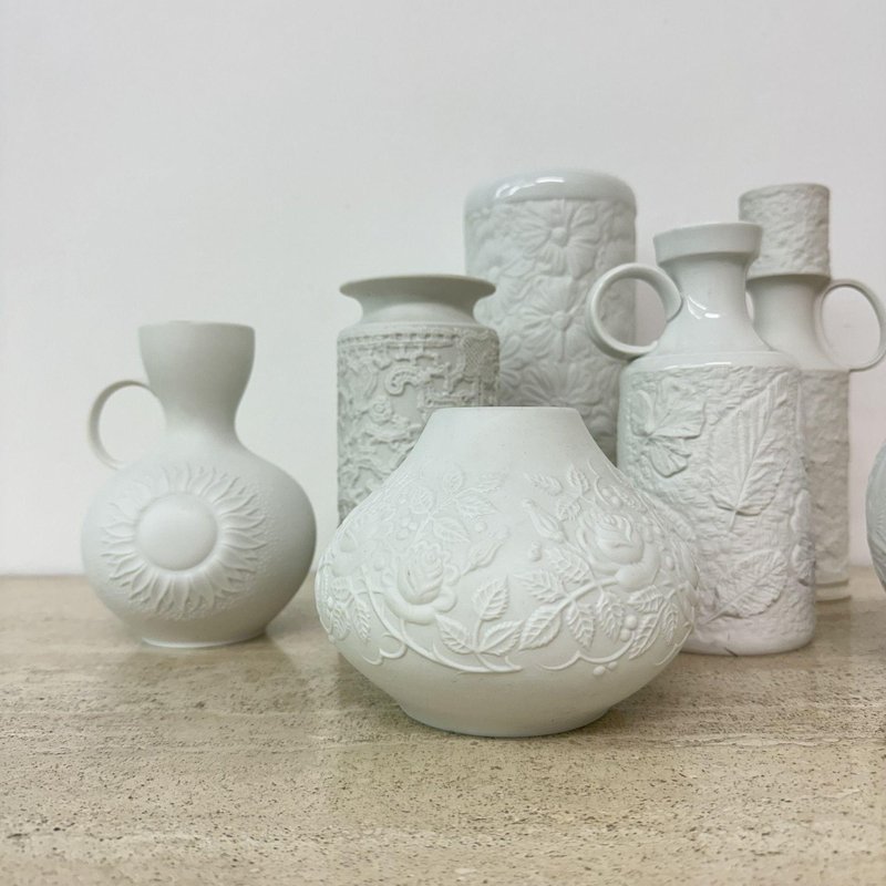 Vintage German Bisque Vases from Kaiser Bavaria , 1960s, Set of 7 for ...