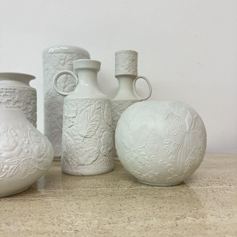 Vintage German Bisque Vases from Kaiser Bavaria , 1960s, Set of 7 for ...