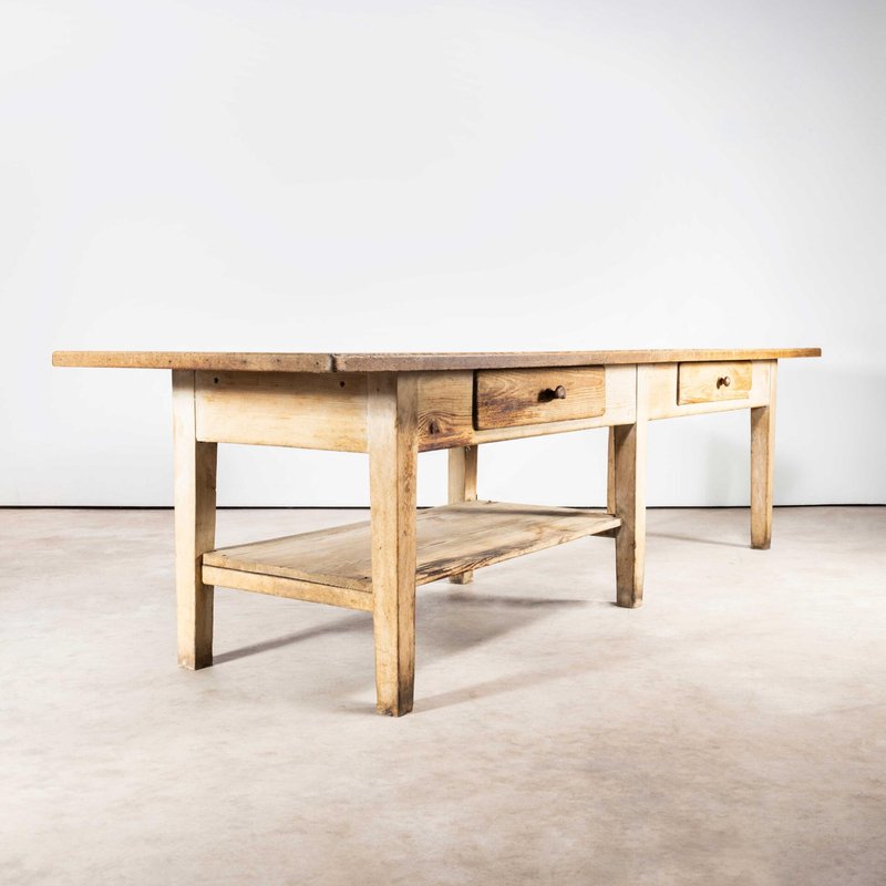 Large French Scullery Prep Table, 1950s for sale at Pamono