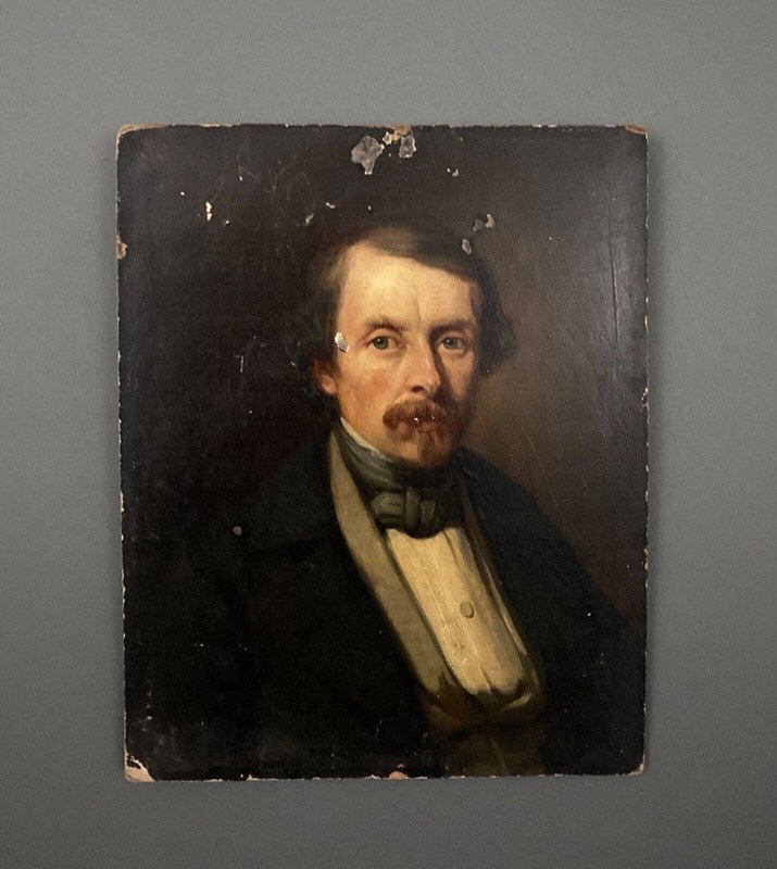 Napoleon III Portrait of a Man, 1846, Oil on Canvas for sale at Pamono