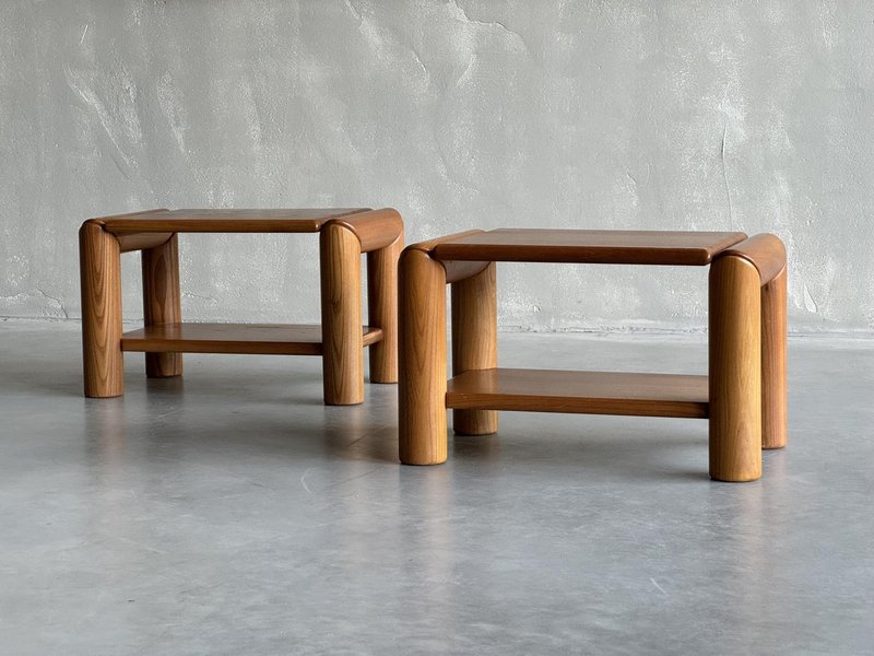 Elm Side Tables, Set of 2 for sale at Pamono