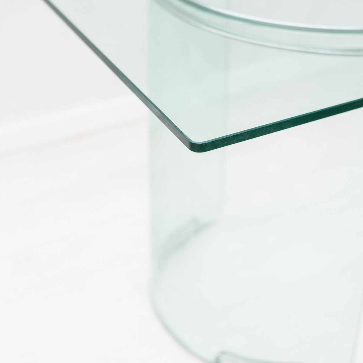 Italian Glass Table from Zanotta, 1970s for sale at Pamono