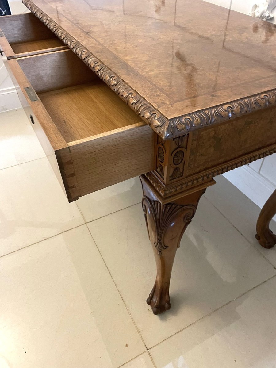 Burr Walnut Freestanding Standing Console, 1920s for sale at Pamono
