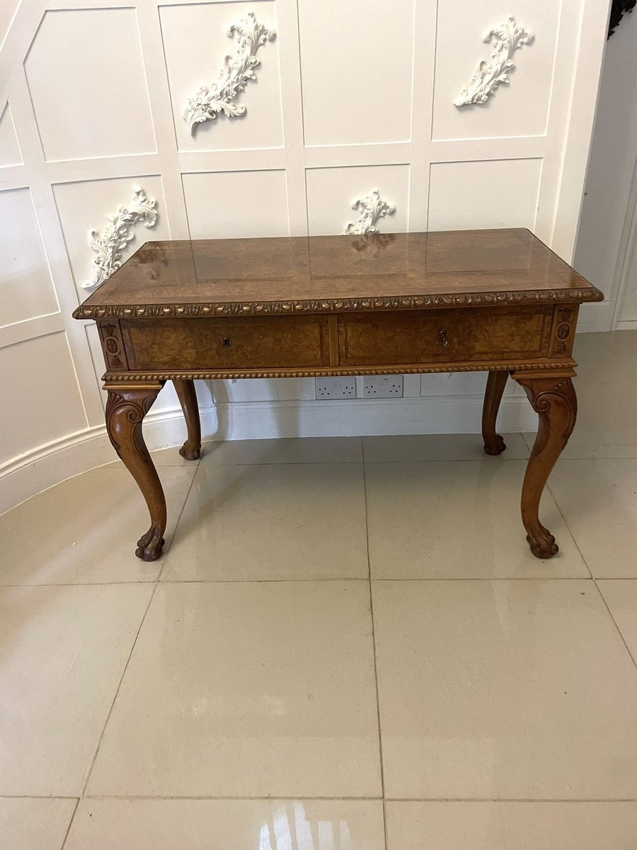 Burr Walnut Freestanding Standing Console, 1920s for sale at Pamono